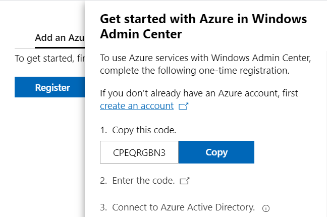 Adding an Azure Windows Server VM to Windows Admin Center